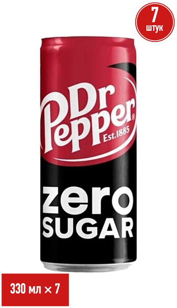 Газированный напиток Dr Pepper Diet Zero 330 мл, набор: 7 штук купить на OZON по низкой цене ...