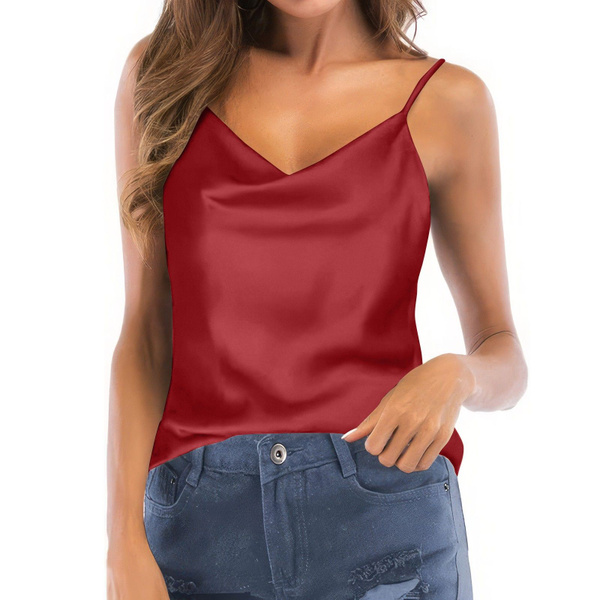 Топ Женский HXD красный, размер 52 Микрополиэстер Без рукавов Повседневный Китай купить c ...