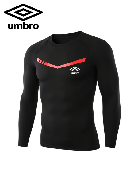 Рашгард Мужской UMBRO черный нюд Длинный, размер 46, 48 Корсет свободный Однотонный Спортивный ...