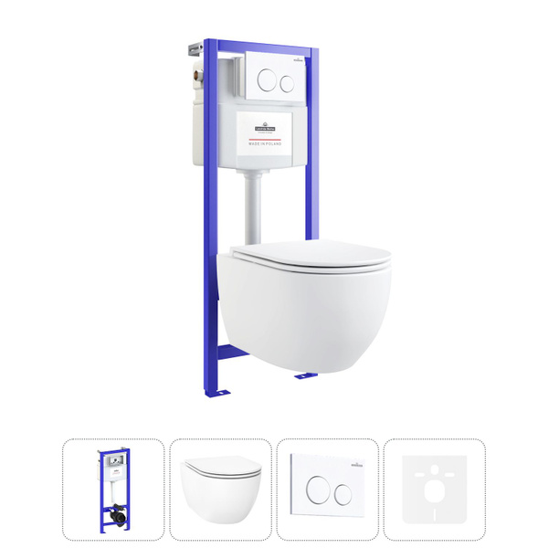 Инсталляция с унитазом комплект 6 в 1 Lavinia Boho RelFix 20219088R ...