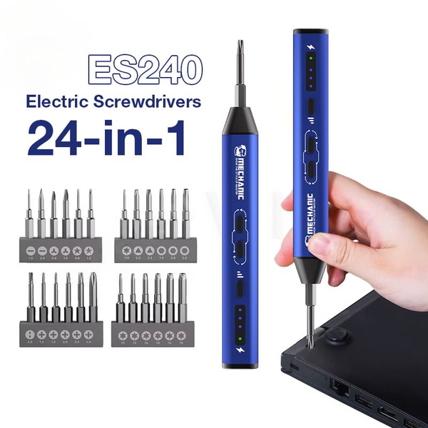 Mechanic ES240 Электрическая отвертка 24-в-1 с реверсом и 3 скоростями ...