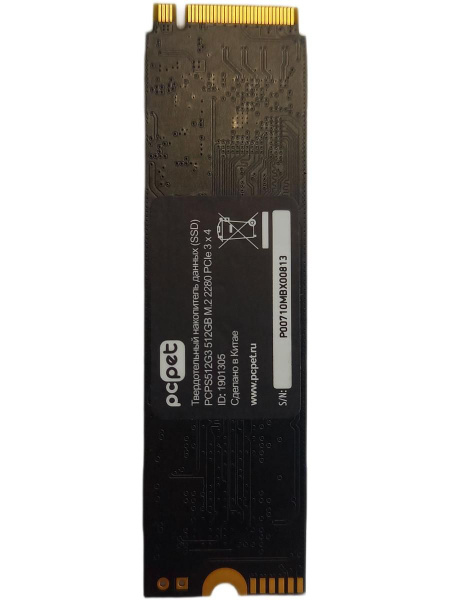 512 ГБ Внутренний SSD-диск PC Pet 2280 Накопитель SSD 512 Gb M.2 2280 M ...