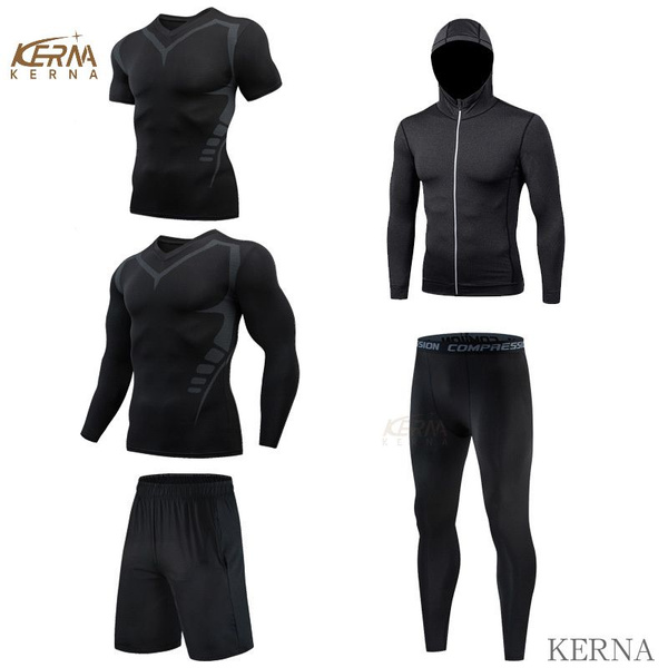 Костюм спортивный Мужской KERNA Спортивный с шортами черный, размер 58, 60 Полиэфирное волокно ...