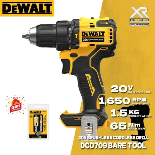 DEWALT DCD709N Аккумуляторная компактная ударная дрель-шуруповерт ...