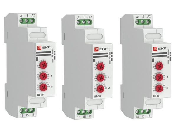 Реле времени (10 устанавл. функц.) RT-10 12-240В EKF PROxima 3 штуки - купить по выгодной цене в ...