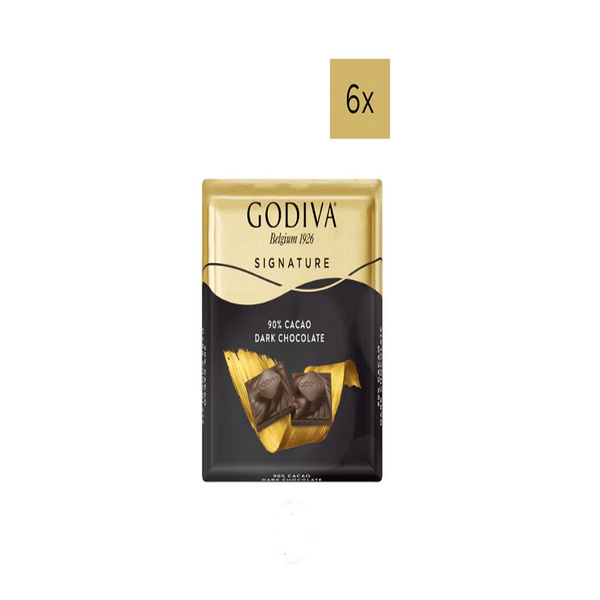 Godiva 90% темный квадратный шоколад 52 гр x 6 шт. - купить с доставкой ...