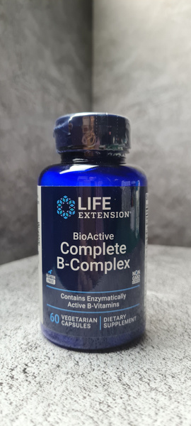 Life Extension BioActive Complete B-Complex 60 Vcaps, Лайф Экстеншн ...