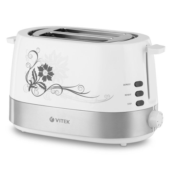 VITEK Тостер VT-7160 850 Вт тостов - 2, белый купить на OZON по низкой цене (1722362236)