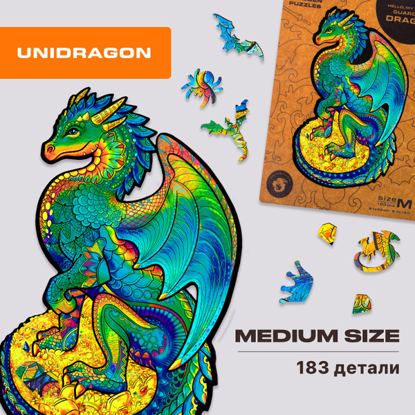 Деревянный пазл для взрослых и детей UNIDRAGON Original в подарочной ...