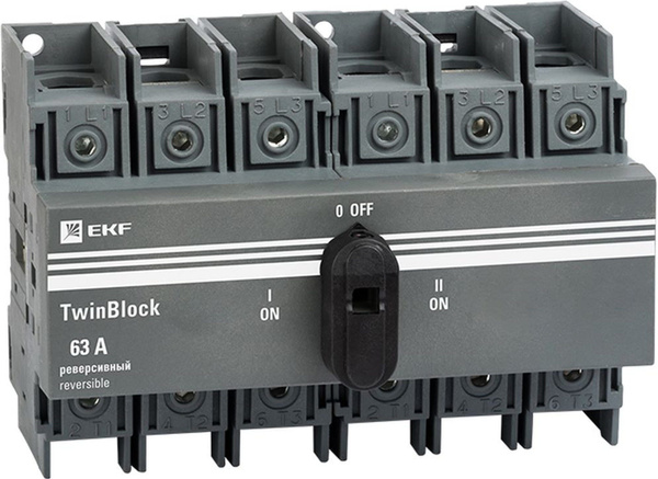 Выключатель нагрузки EKF TwinBlock 63A 3P реверсивный купить на OZON по низкой цене (1959246276)