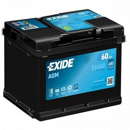 Аккумуляторная батарея EXIDE AGM 60Ah 680A EK600 start-stop купить на ...
