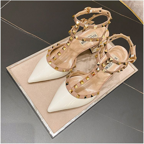 Сандалии Женский SDFBV HGFDS белый, размер 39 Мех искусственный Толстый каблук Мягкая стелька ...