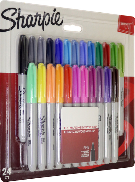Набор перманентных маркеров SHARPIE "Ассорти", 24 маркера (2065405 ...
