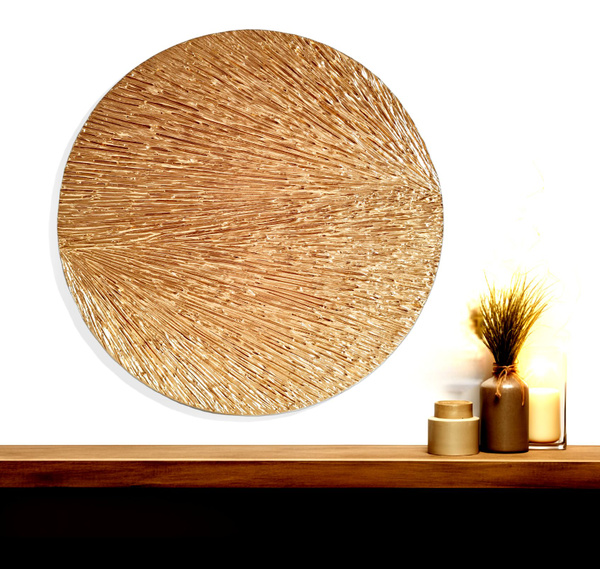 Украшение настенное интерьерное Настенное декоративное панно золотистое купить по доступным