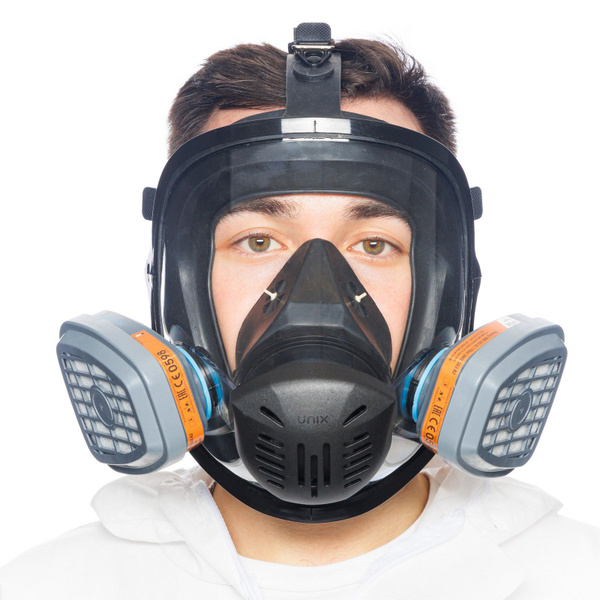 Противогаз фильтрующий UNIX 5000 А1P1 для работы с краской ...