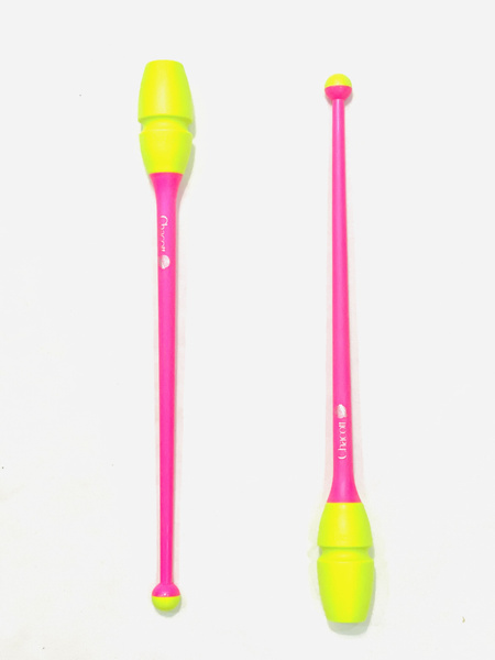 Булавы Chacott комбинированные цветные, 45.5 см, цв. розовый/салатовый ...