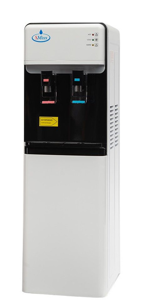 Кулер для воды напольный SMixx 07 L белый с черным (нагрев и компрессорное охлаждение, шкафчик ...