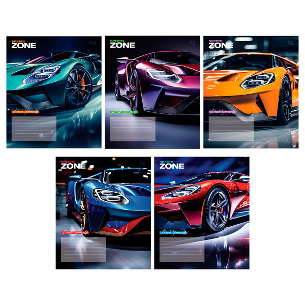 Тетрадь 12л., частая косая линия BG "Speed zone" - купить с доставкой ...