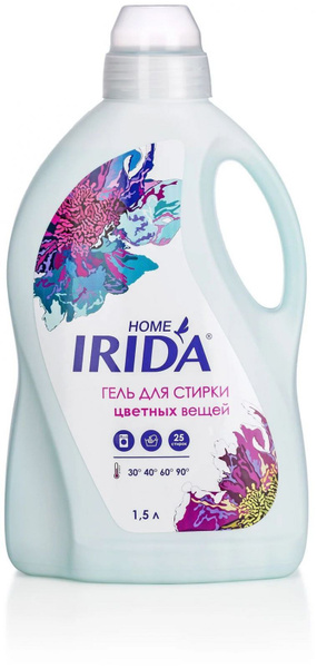 Гель для стирки Ирида "Irida Home", для цветных вещей, 1500 мл - купить с доставкой по выгодным ...