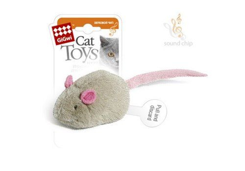 Игрушка Гигви для кошек Мышка со звуковым чипом 6 см - купить с ...