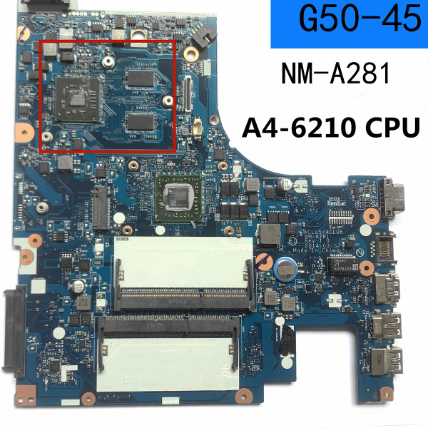 Материнская плата ACLU5 ACLU6 NM-A281 для ноутбука Lenovo IdeaPad G50-45 CPU A4 6210 - купить с ...