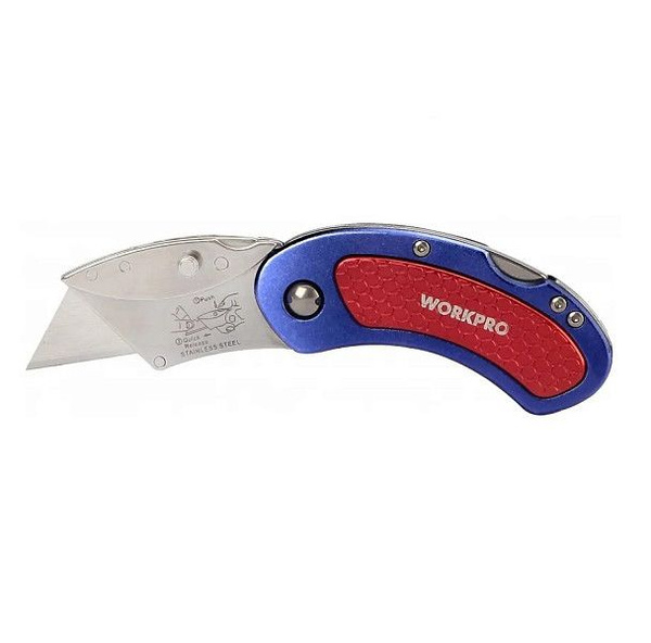Нож складной WORKPRO WP211005 алюминиевый, со сменными лезвиями ...