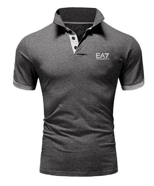 Поло EA7, размер 48, цвет темно-серый, 95%Polyester;5%Аран - купить по выгодной цене в интернет ...