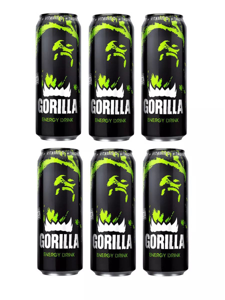 Энергетик Gorilla Energy Original, 6 шт 450 мл - купить с доставкой по ...