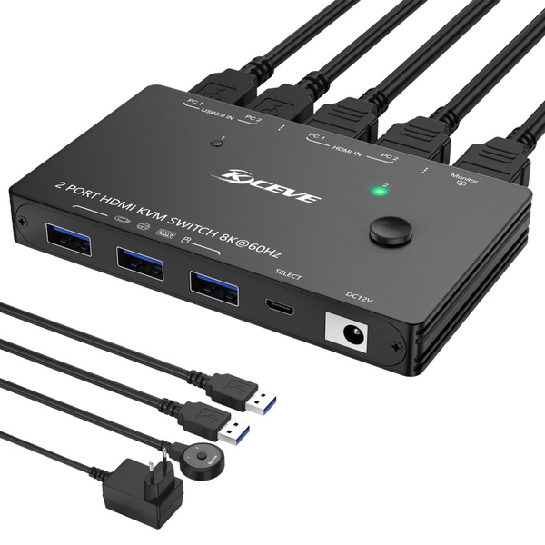 Коммутатор USB 3.0 KVM Switch 2 in 1 out - купить по выгодной цене в ...