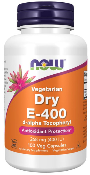 Витамин Е 400МЕ 268мг (d-альфа токоферолы) NOW Vitamin E, 100 капсул ...