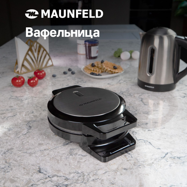 Вафельница MAUNFELD MF-1433BK купить на OZON по низкой цене (284300750)