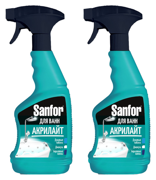 Sanfor Средство чистящее для ванн Акрилайт, пена, 500 мл, 2 шт - купить с доставкой по выгодным ...