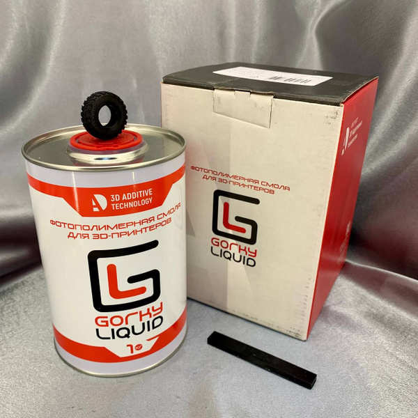 "Flex" чёрная 1 кг фотополимерная смола Gorky Liquid - купить с ...