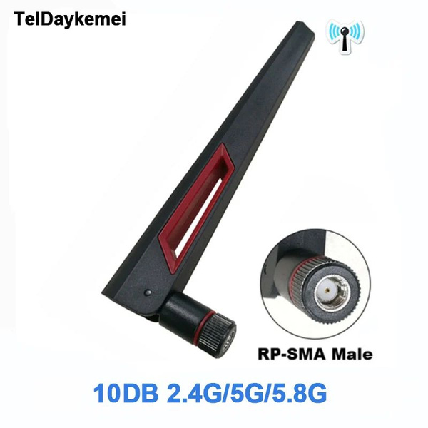 TelDaykemei Антенна для сетевого оборудования RP-SMA женская 10DBi ...