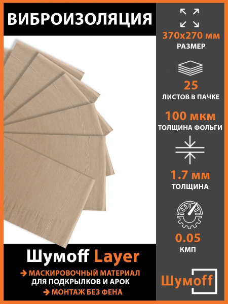 Виброизоляция Шумофф Layer (25 листов) - купить по выгодной цене в ...