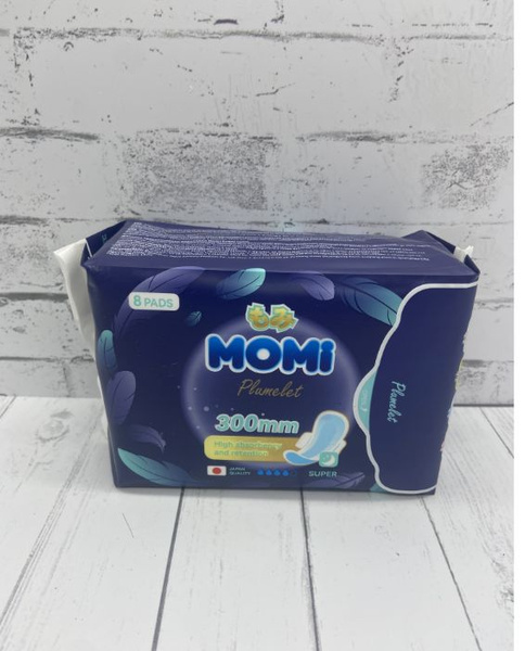 Momi Plumelet Super Гигиенические прокладки Супер 300 мм 8 шт 4 капли купить на OZON по низкой ...