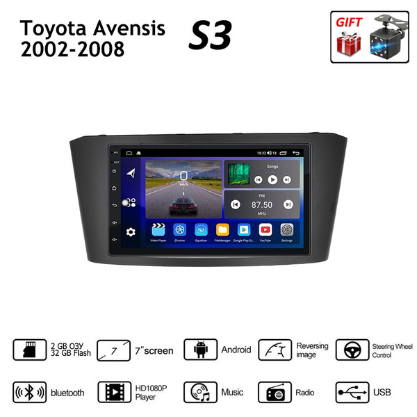 Штатная магнитола 2 дин Андроид Тойота авенсис/Toyota Avensis 2002-2008 ...