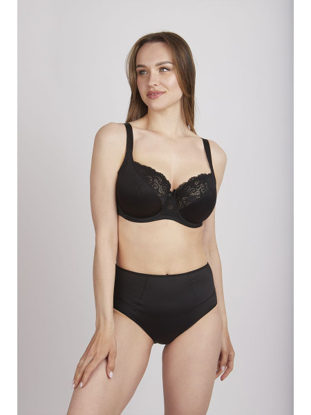 Бюстгальтер Женский Milavitsa мягкая чашка на каркасе, размер 90G черный Полиамид, Эластан ...