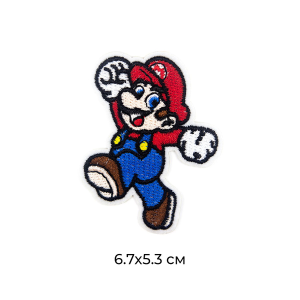 Нашивка Марио Jumpman, 67x53 мм, Donkey Kong, Super Mario Bros ...