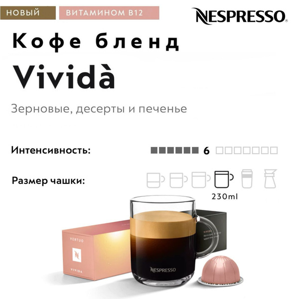 Кофе в капсулах Nespresso Vertuo Vivida - купить с доставкой по ...