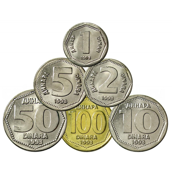 Набор 6 монет 1993 Югославия ,UNC,Идеальный - купить в интернет ...