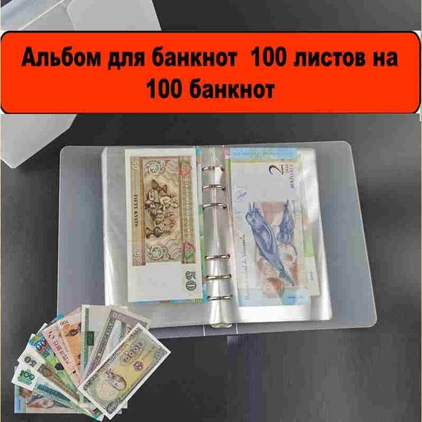 Альбом для банкнот 100 листов на 100 предметов - купить с доставкой по ...