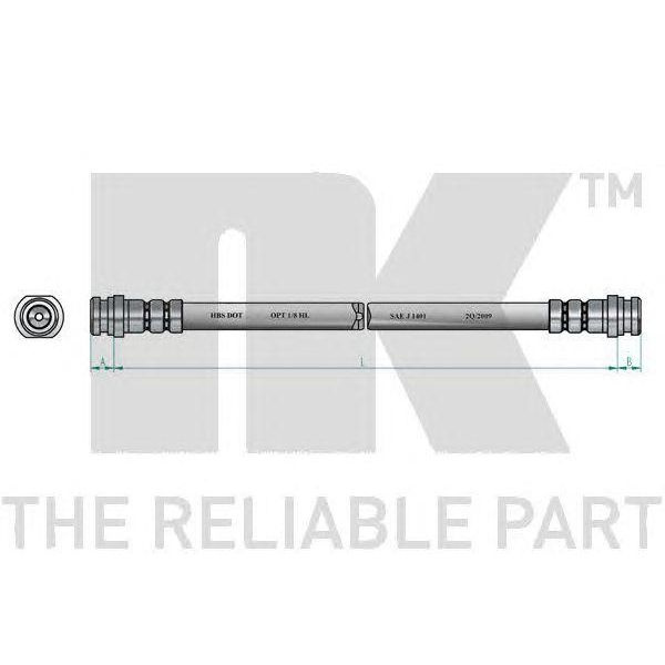 NK Шланг тормозной для автомобиля, арт. 853012, 1 шт. купить на OZON по низкой цене (1845267145)