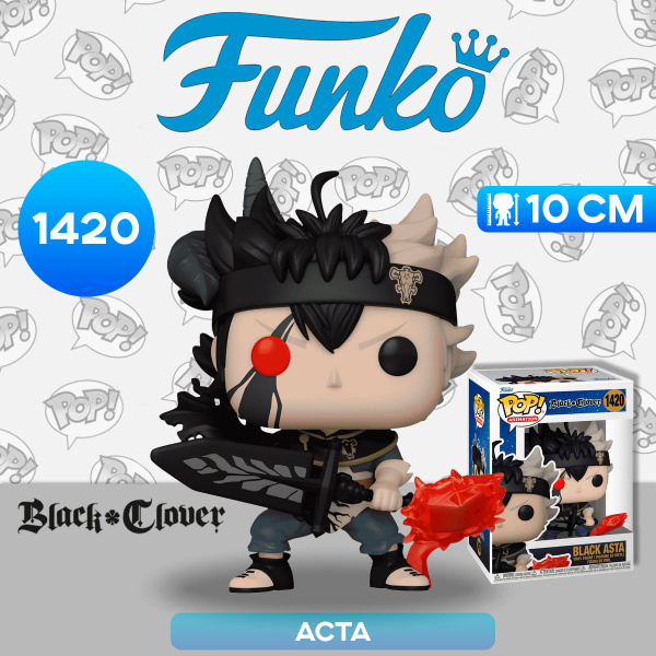 Фигурка Funko POP! Animation Black Clover Black Asta (1420) 70568 ...
