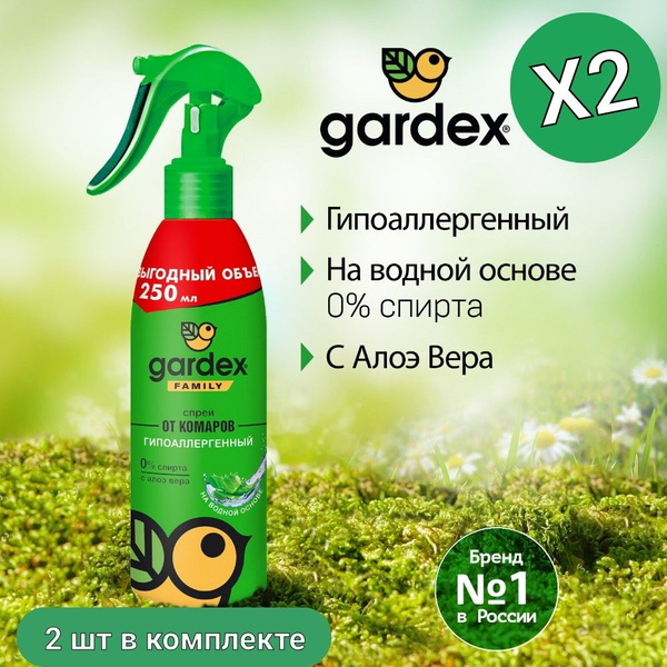 Gardex Family с Алоэ Вера спрей от комаров (250 мл) - 2шт - купить с ...