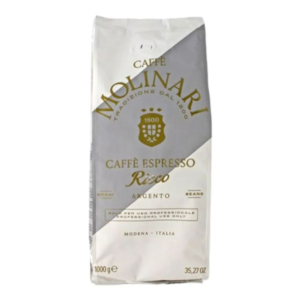 Кофе Caffe Molinari в зернах Espresso Ricco Эспрессо Рикко упаковка 1 ...