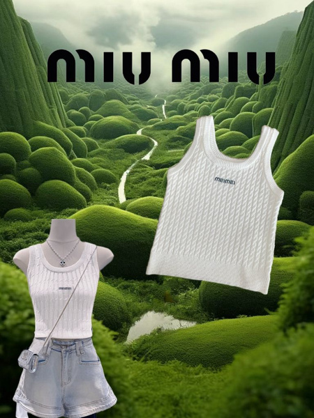 Футболка Miu Miu размер 42 цвет белый Трикотажное полотно купить по выгодной цене в