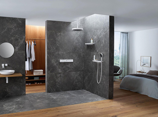 Шланговое подключение Hansgrohe Rainfinity Porter 500 26858700 с полкой ...