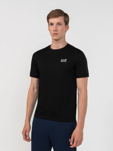 Футболка EA7, размер 50, 52, цвет черный, хлопок 100% - купить по выгодной цене в интернет ...