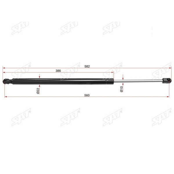 IPSAIP_ST-A1647400245 Амортизатор крышки багажника MERCEDES-BENZ M ...